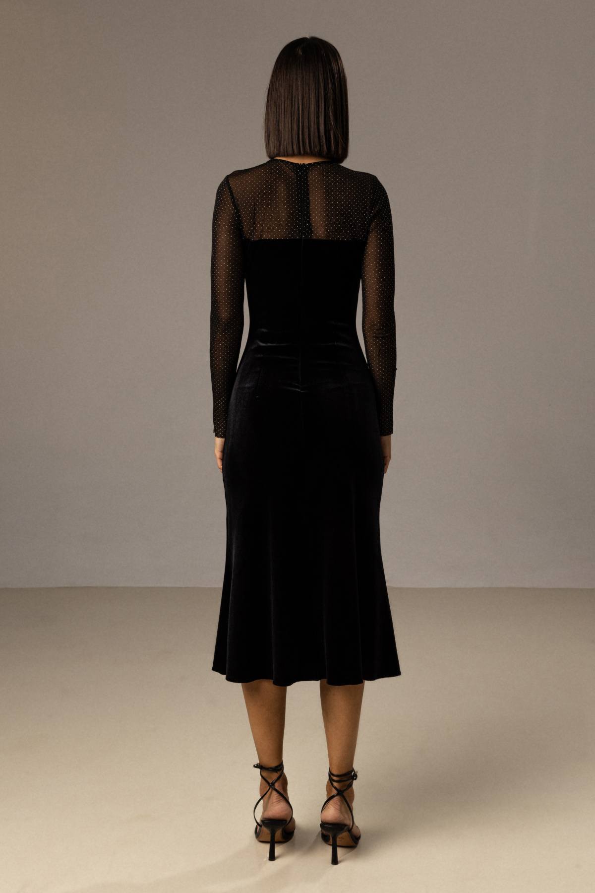 Ruched velvet dress | RS14214 | NISSA