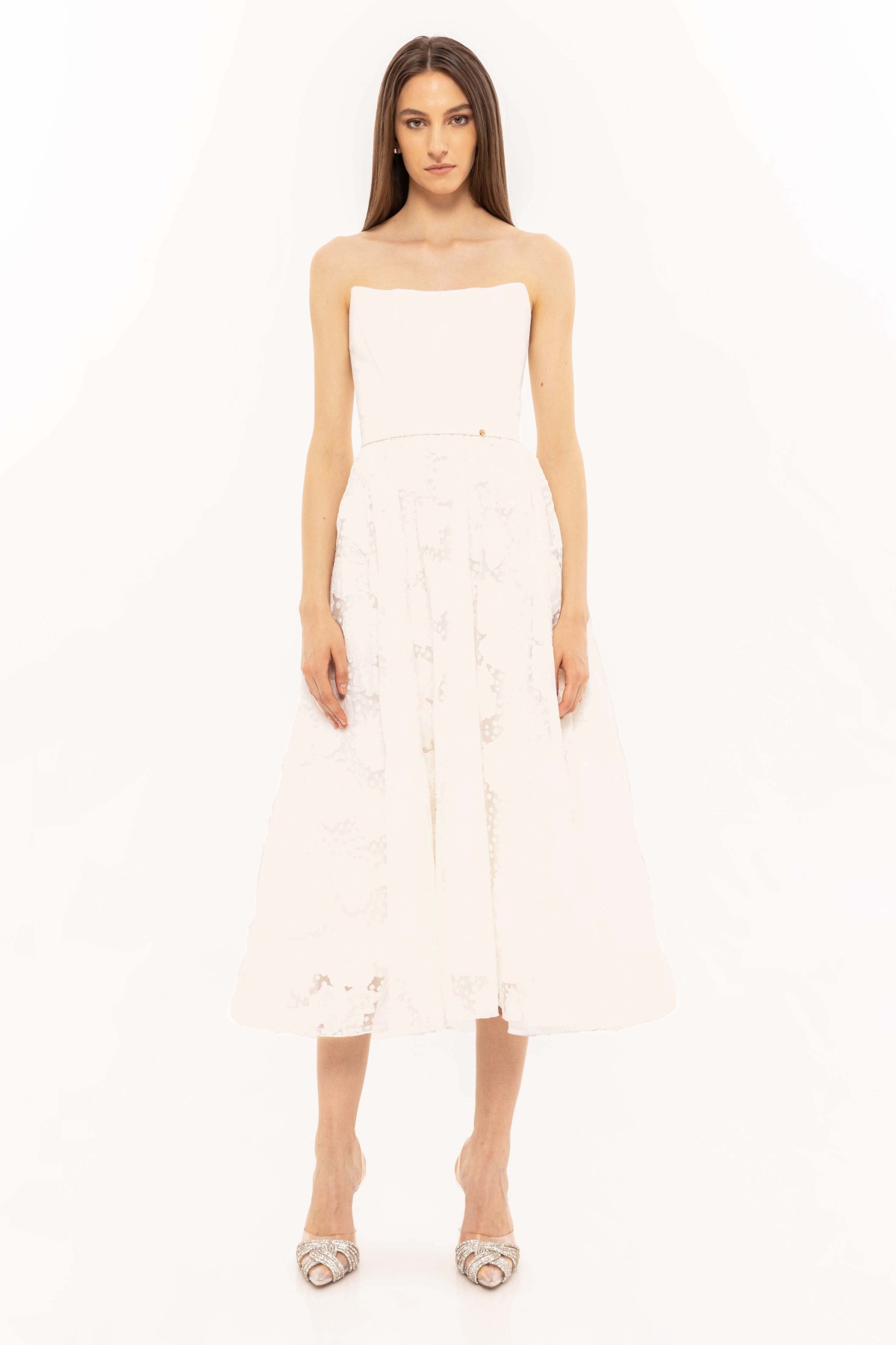 Floral pattern organza dress | RS14680 | NISSA