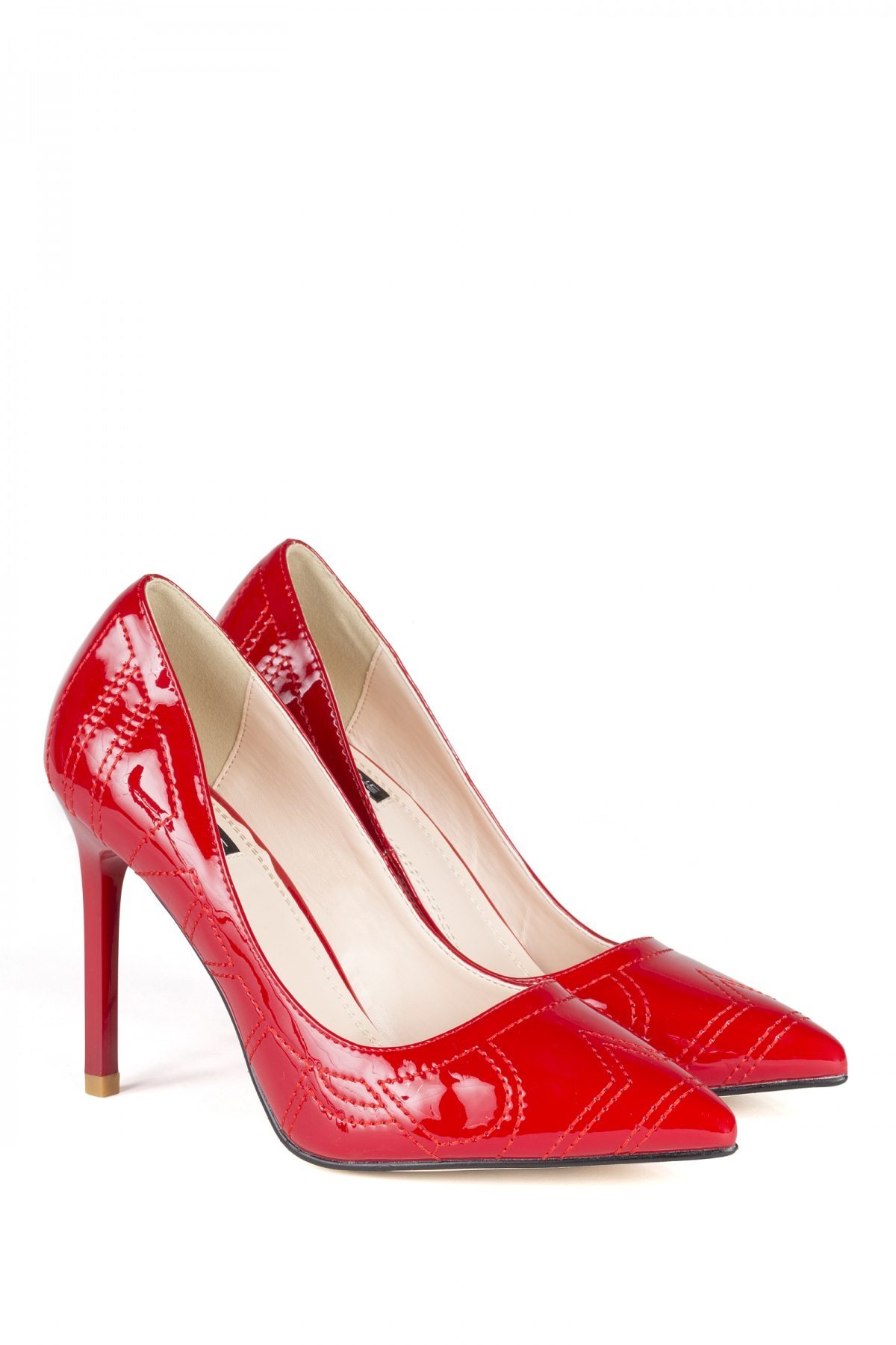 Red faux leather stilettos | EXPA02218 | NISSA